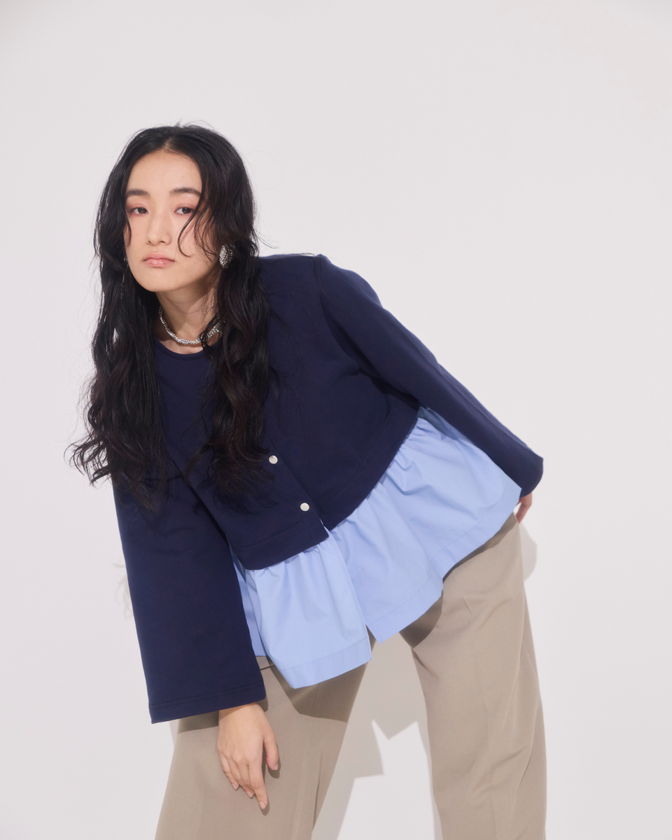 【147_ichi_yon_nana】取り外しぺプラムカーディガン｜低身長さん必見・小柄女性向け