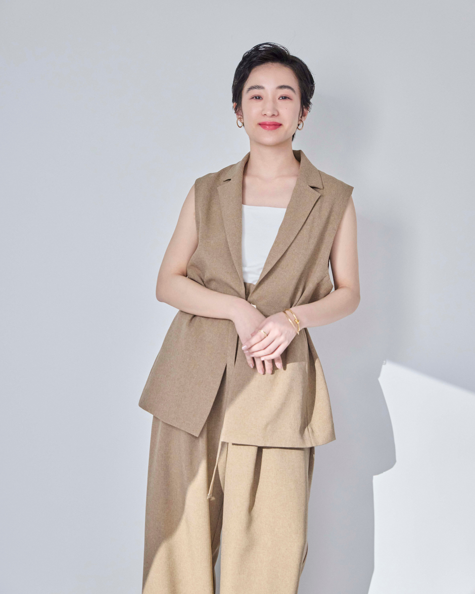 【147_ichi_yon_nana】リネンライクセットアップ｜低身長さん必見・小柄女性向け